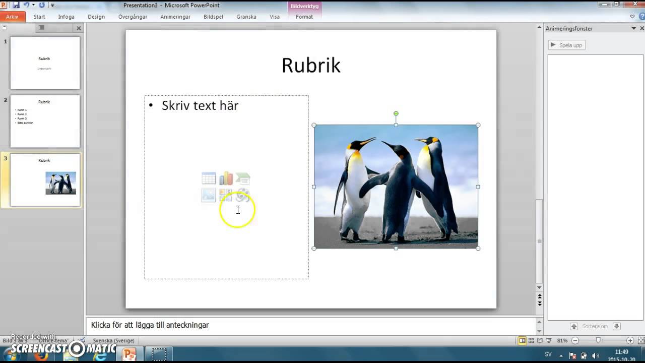 Powerpoint 1 Lägga Till Bilder Och Innehåll Youtube