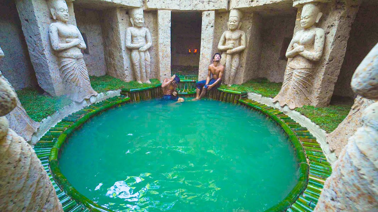Building The Most Secret Underground Temple Swimming Pool Park - YouTube