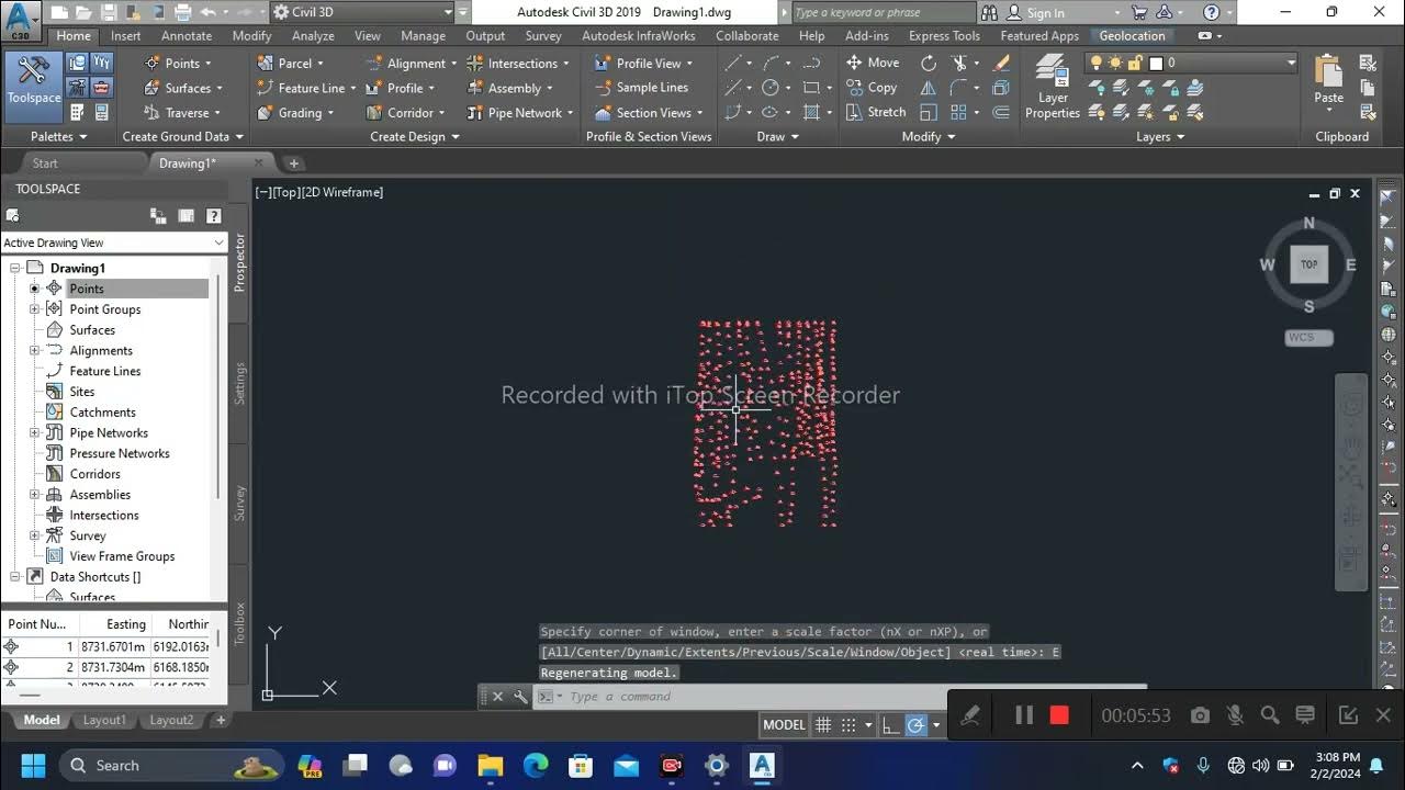 How to Import Points Create Surface and Calculate Volume In AutoCAD ...