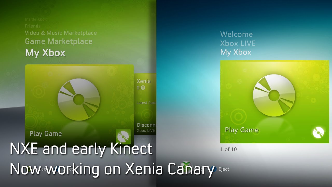 Xbox 360 NXE dashboards on PC (Using latest xenia-canary build) - YouTube