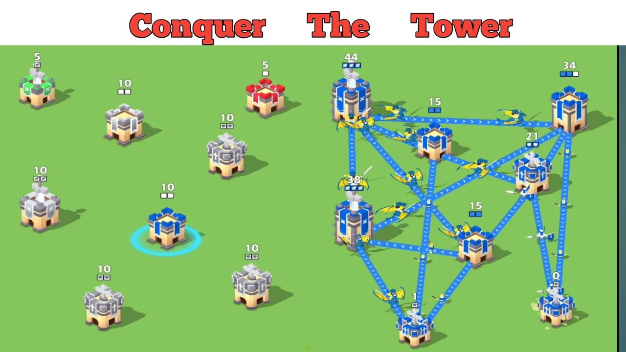 Conquer the Tower - Strategy Game! All levels 1-50 #mkthalor - YouTube