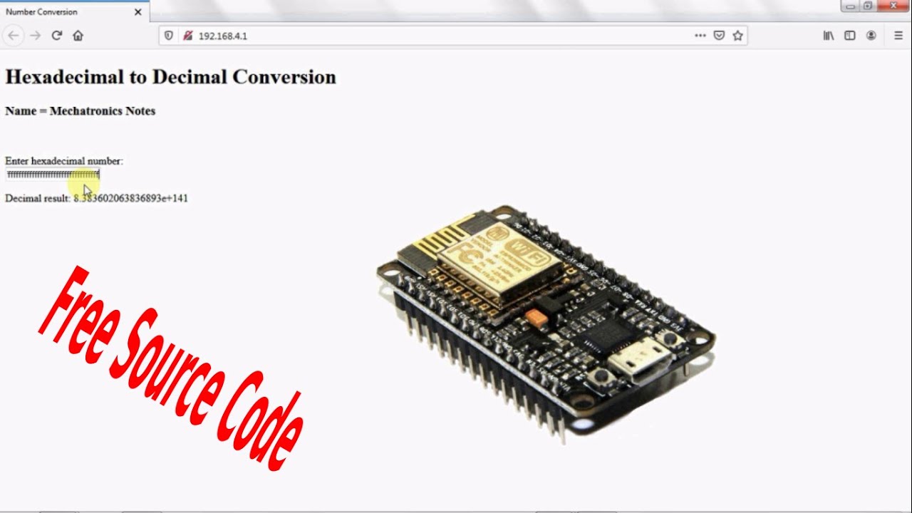 ESP8266 Web server Basic HTML JavaScript (Free Source Code) - YouTube
