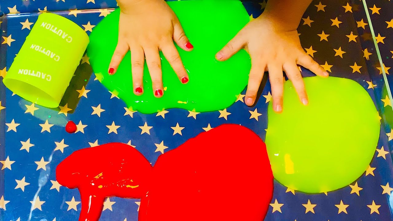 Mixing Random Slime | RED VS YELLOW VS GREEN!! - YouTube