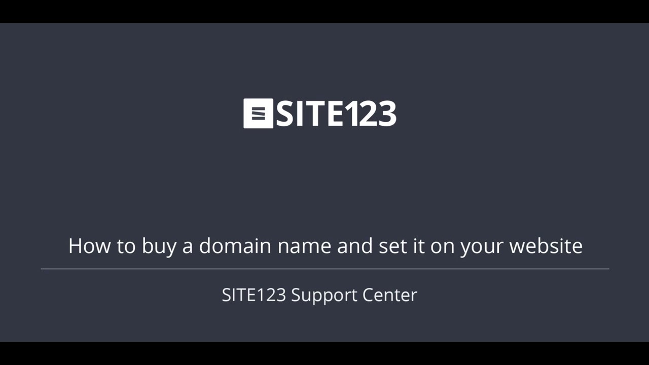 SITE123 - How to buy a domain name and set it on your website - YouTube