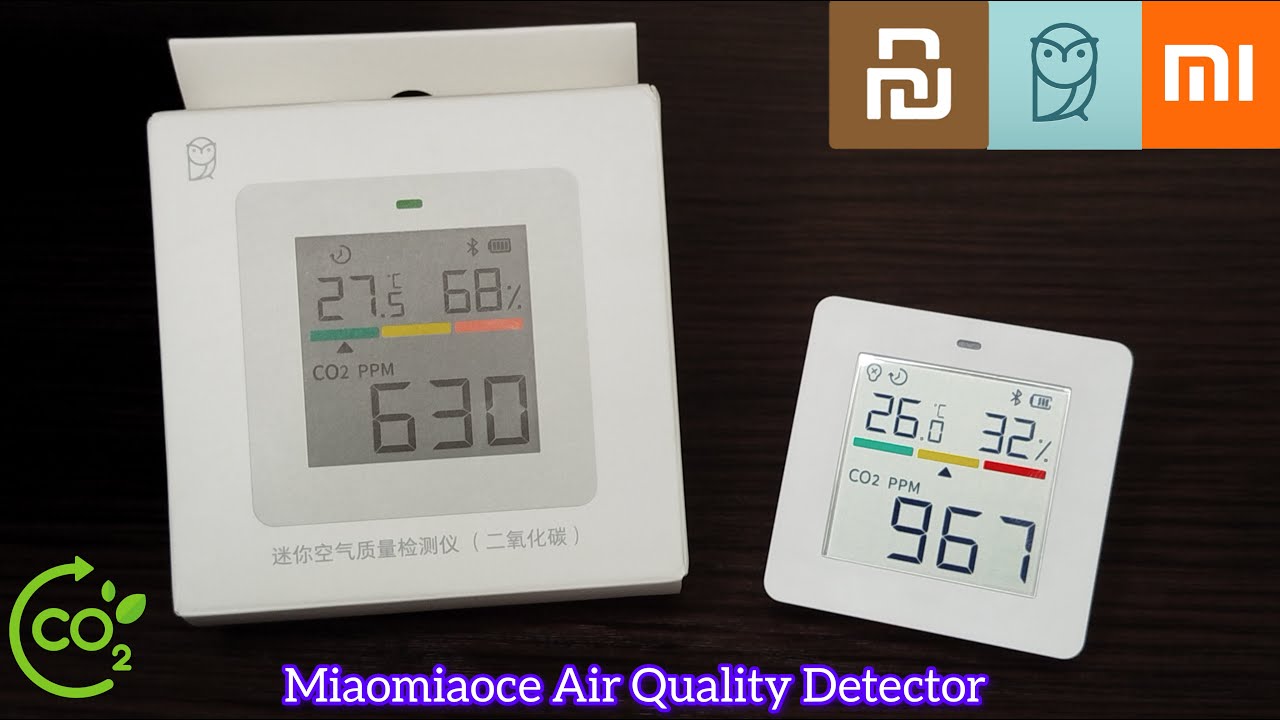Miaomiaoce CO2 Air Quality Monitor by Xiaomi. CO2 / Temperature ...