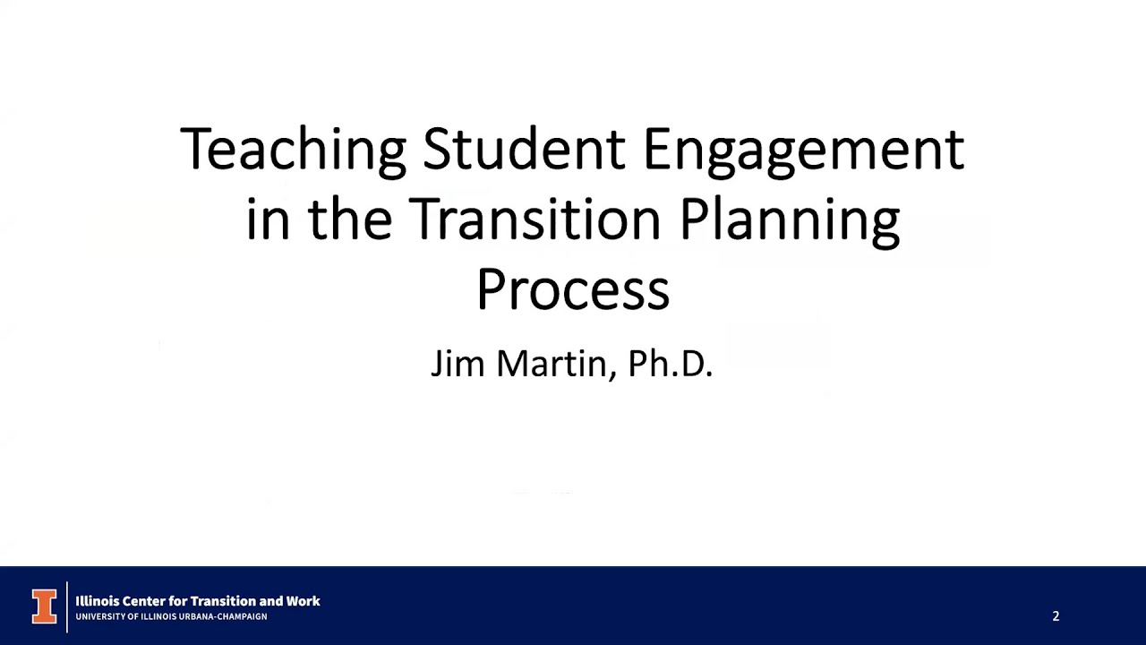 Teaching Student Engagement in the Transition Planning Process - YouTube
