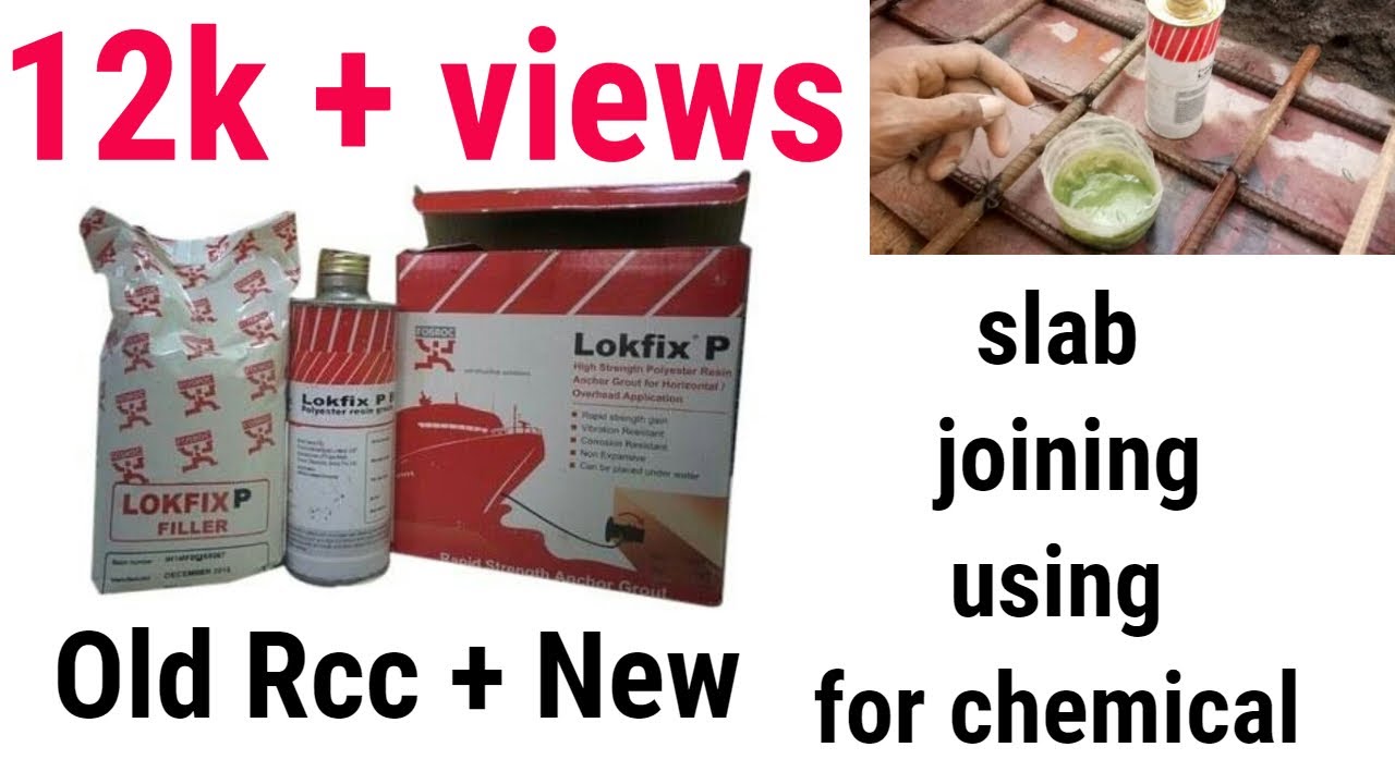 Slab joining using for chemical lokfix fosroc - YouTube