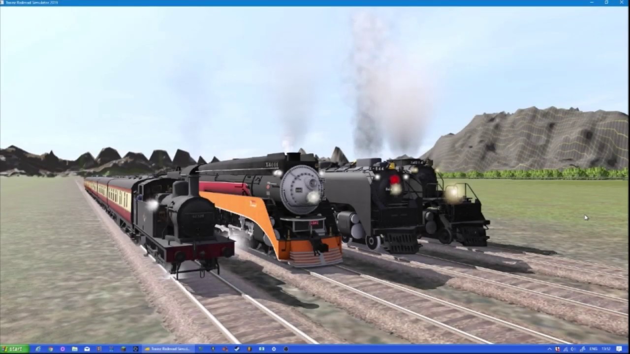 E2 vs UP Big Boy vs SP 4449 Daylight vs UP 844 in Trainz 2019 - YouTube