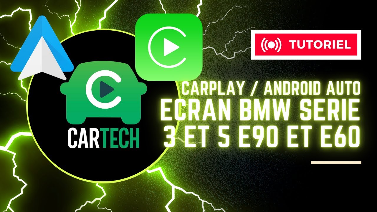CarTech - Installation Carplay écran BMW série 3 et 5 E90 et E60 - YouTube