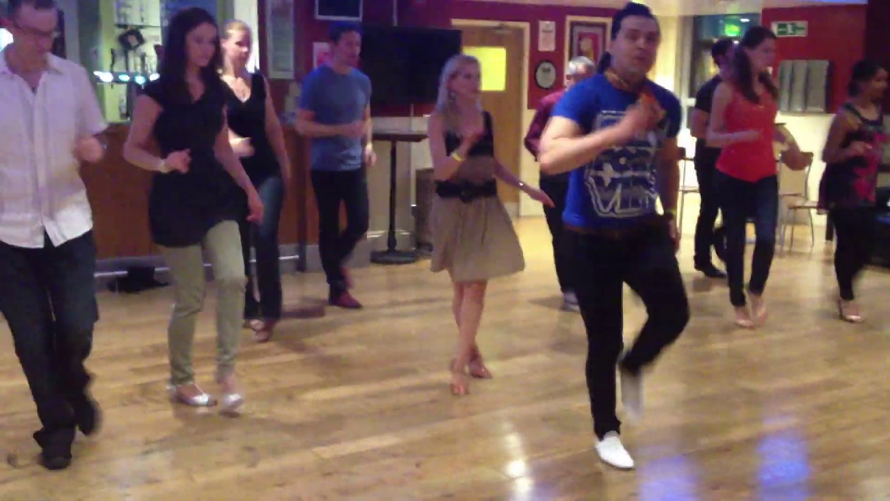 Salsa warm up footwork class - YouTube