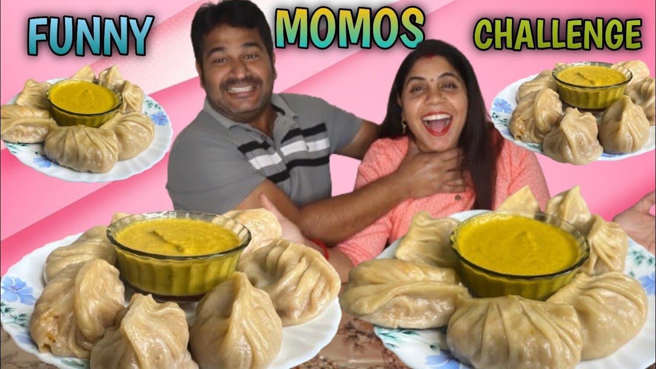 FUNNY MOMOS EATING CHALLENGE | VEG DUMPLING EATING CHALLENGE | STREET ...