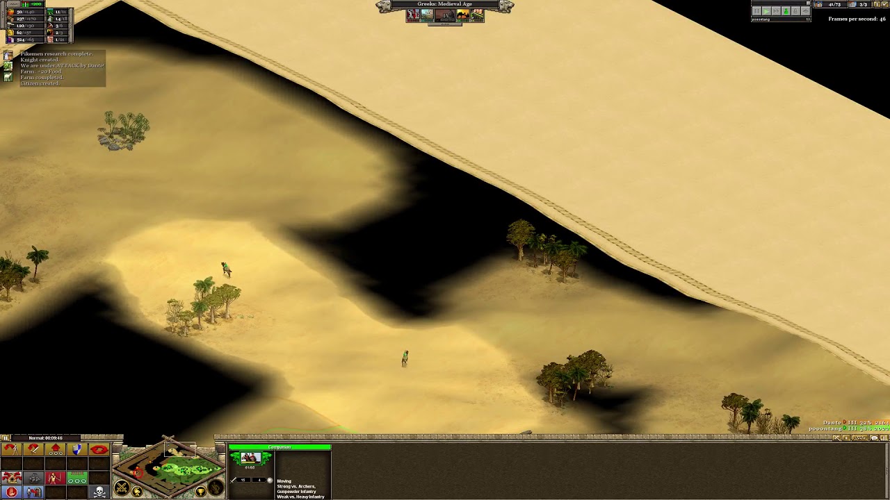 [Rise of Nations] |Standard 1v1| Dante(Nubians) Vs Pooontang(Greeks ...