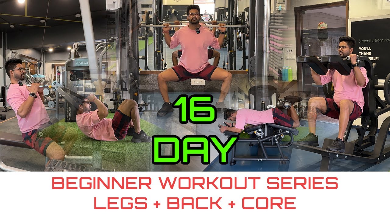 Beginner to Advance Workout Series | Day 16 | Legs + Back + Core - YouTube