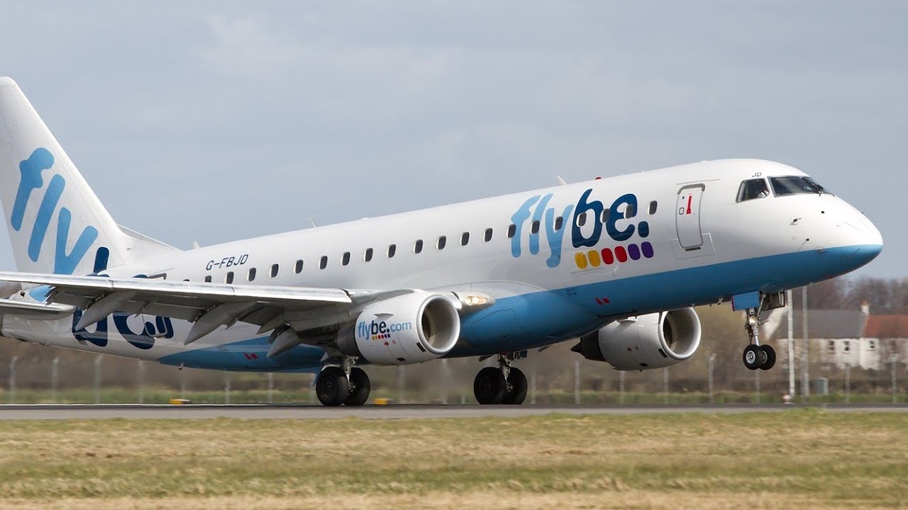 Flybe Embraer ERJ-170 Take Off To Jersey From Doncaster Airport (uk ...