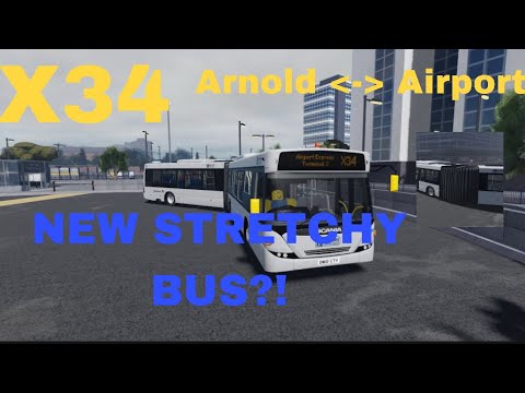 Roblox Bathwick town bus route number X34 (Arnold interchange ↔️ ...