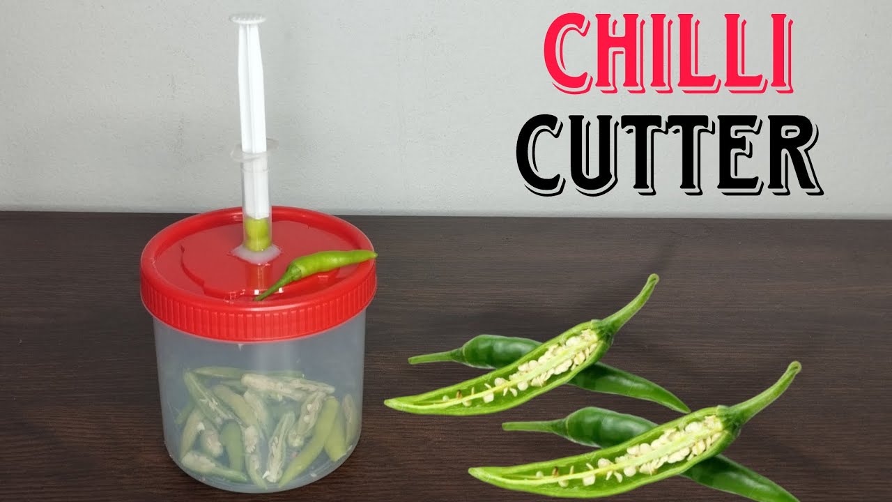 How to make a half cut green chilli cutting Machine | Creativelight ...