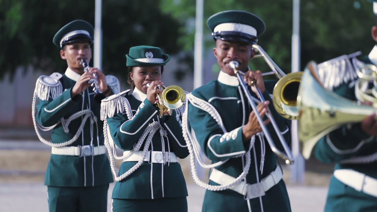 NCS Brass Band Performing Namibian National Anthem and AU Anthem - YouTube