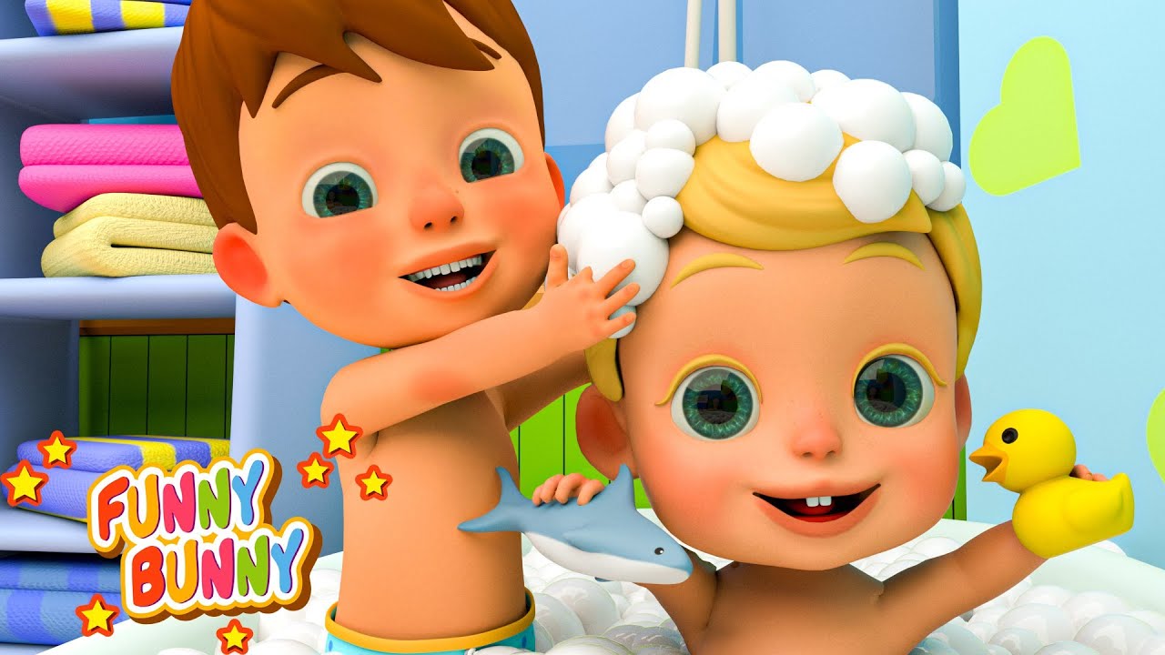 Bath Song | Nursery Rhymes Kids Songs | Funny Bunny Animation - YouTube