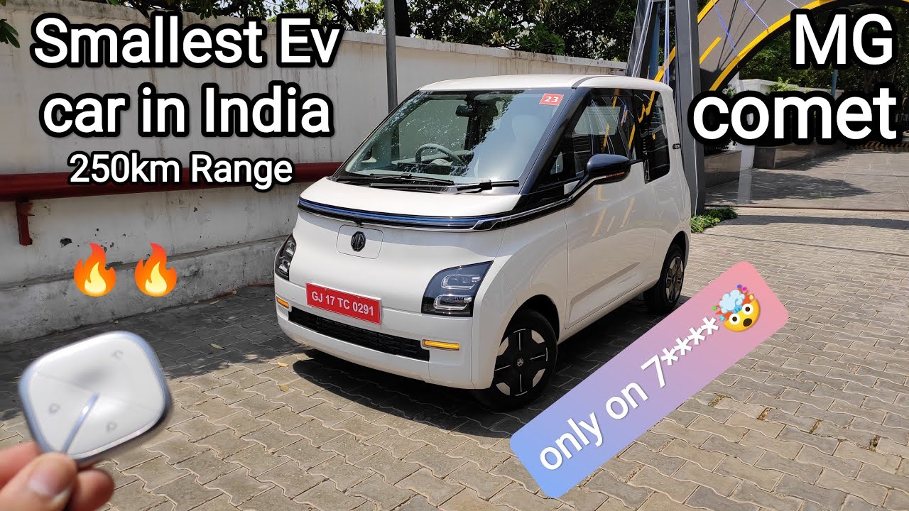 Smallest EV car in India🤯230km in one charge All new 2023 MG comet ev ...