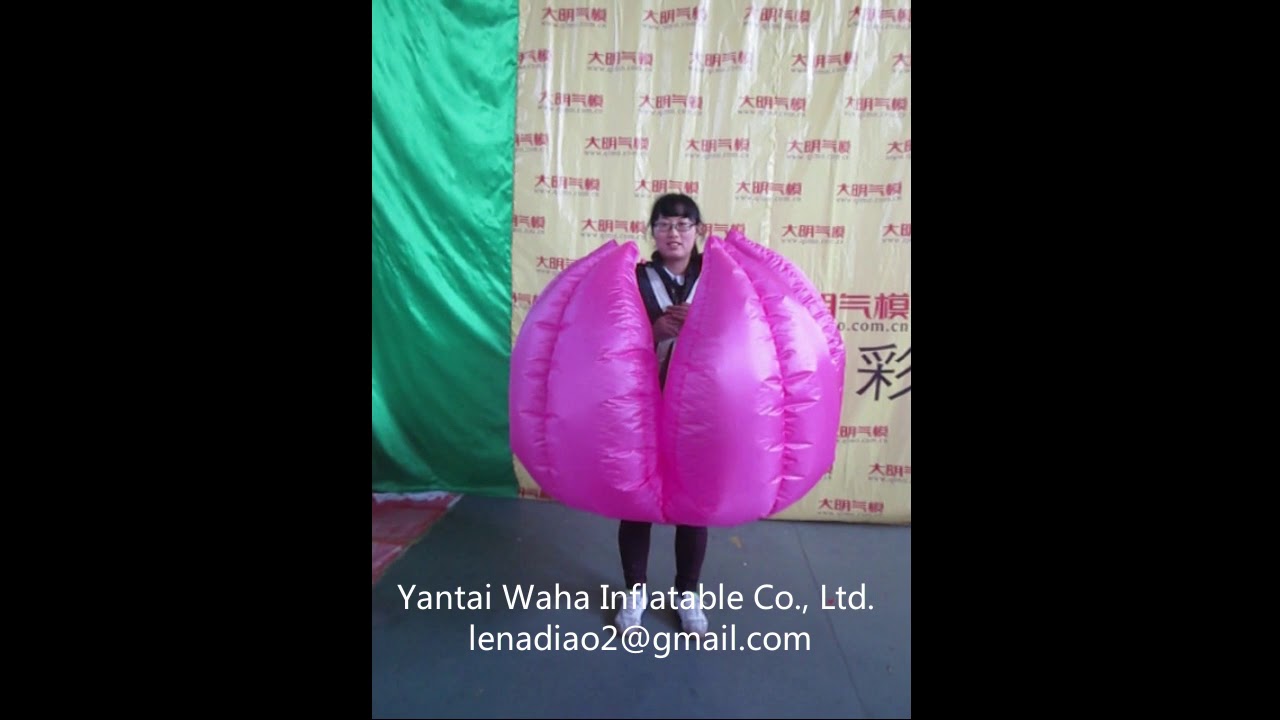 Moving Inflatable Flower Costume Parade Event Advertising - YouTube