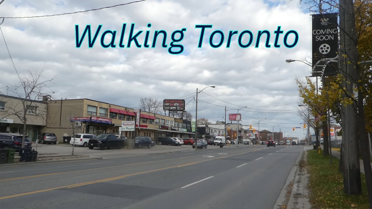 Walking Wilson Avenue in North York Toronto's Downsview Neighbourhood ...
