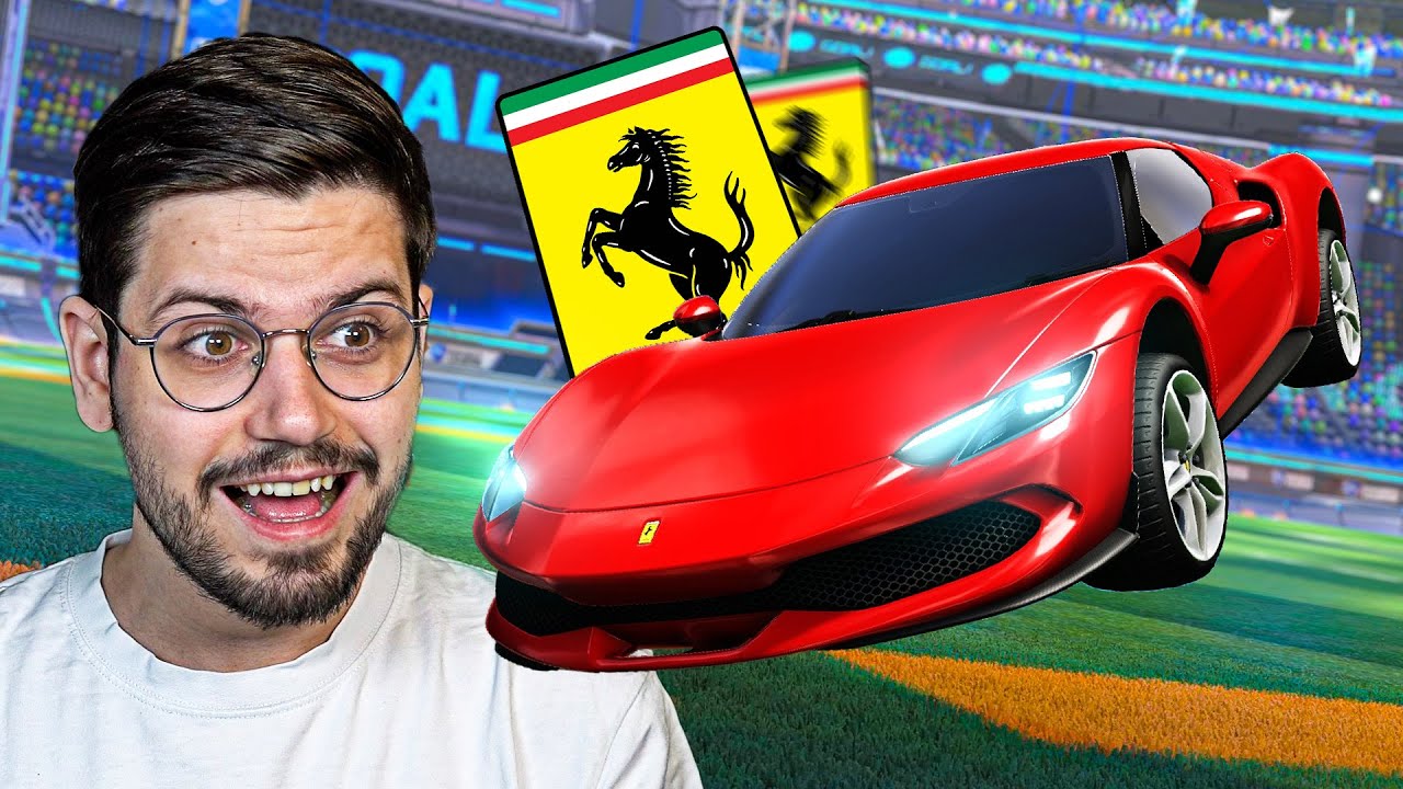 Je FREESTYLE avec LA NOUVELLE FERRARI 296 GTB sur ROCKET LEAGUE ! - YouTube
