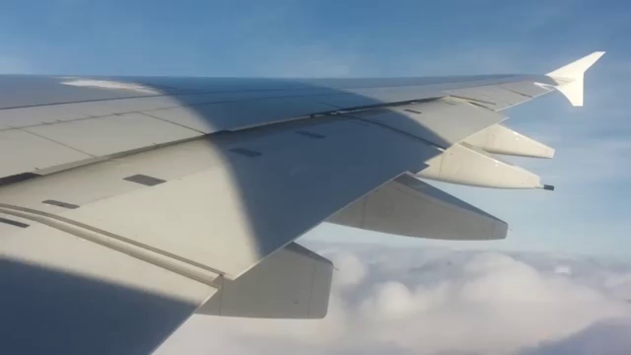 Emirates A380 Landing at Amsterdam! Awesome Flap Sounds & Cloud Surfing ...