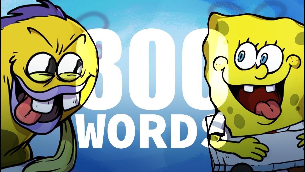 I Draw Fanart of The 800 Word Essay bit in Spongebob - YouTube
