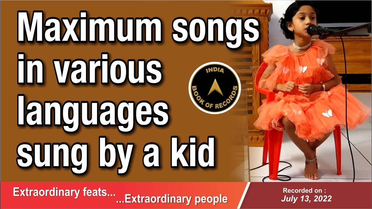 Maximum songs in various languages sung by a kid - YouTube