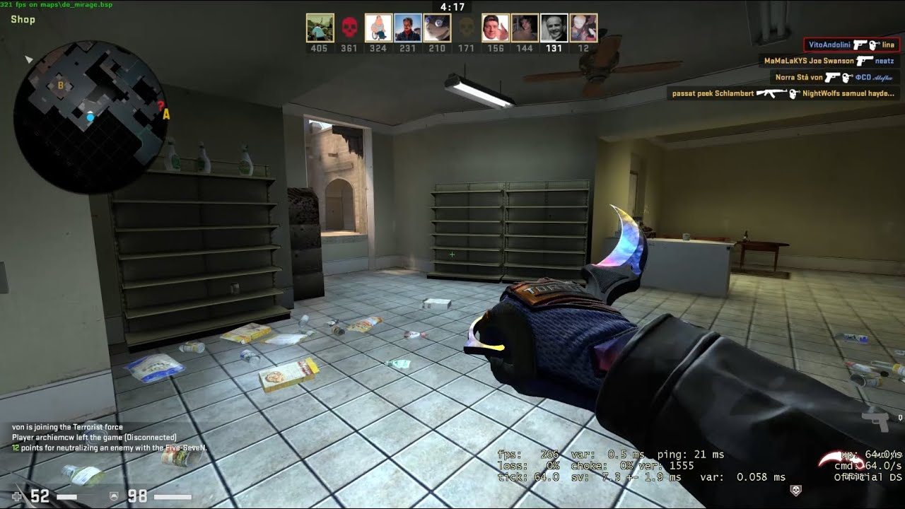WORLD'S LOWEST FLOAT No.35 Karambit knife Marble fade Gameplay - YouTube