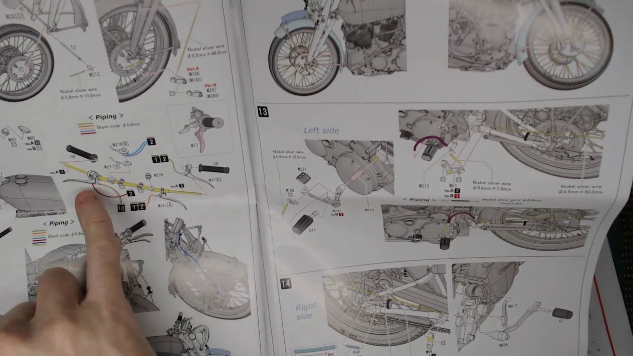 Model Factory Hiro "Vincent Black Shadow" Build Part 1 (Unboxing full ...