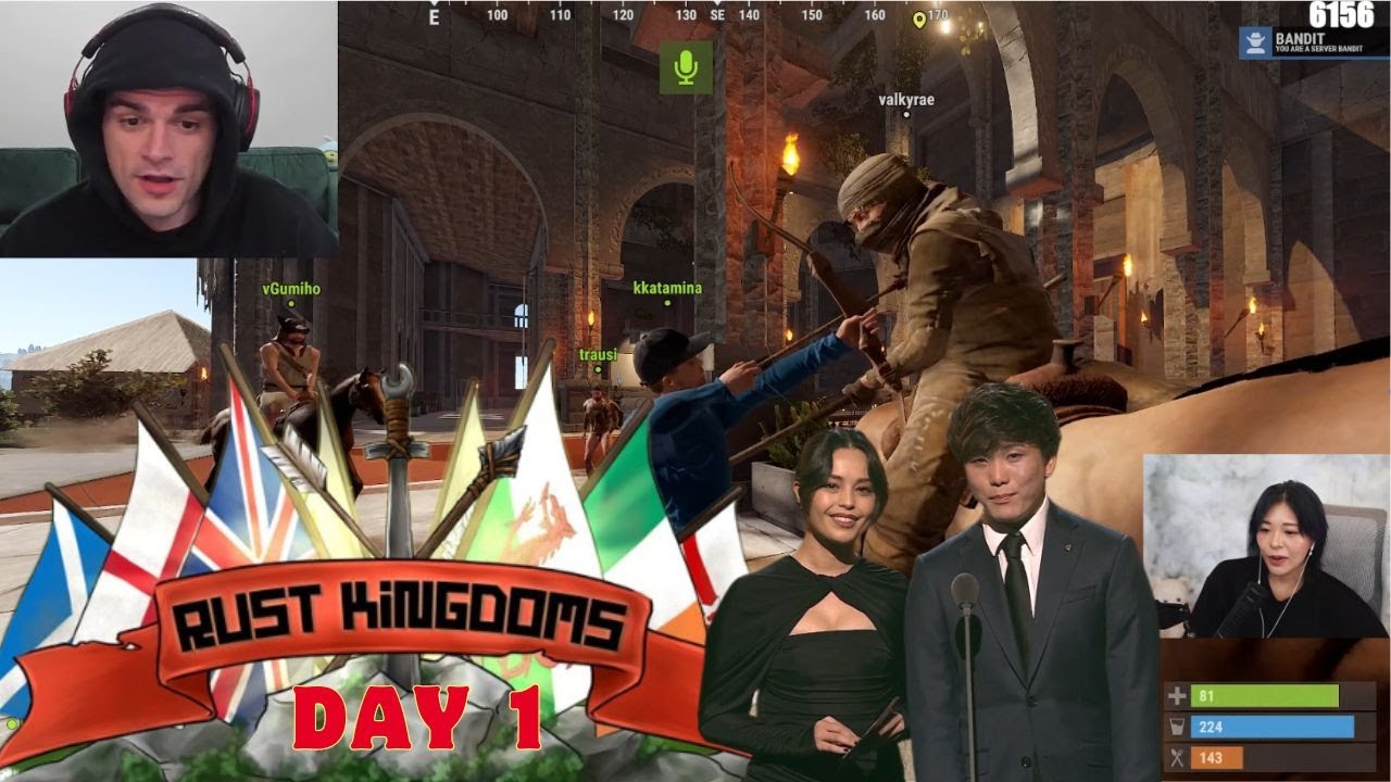 The Rusty Bones Kingdom on Rust Kingdoms Day 1 ft. Valkyrae Kkatamina ...