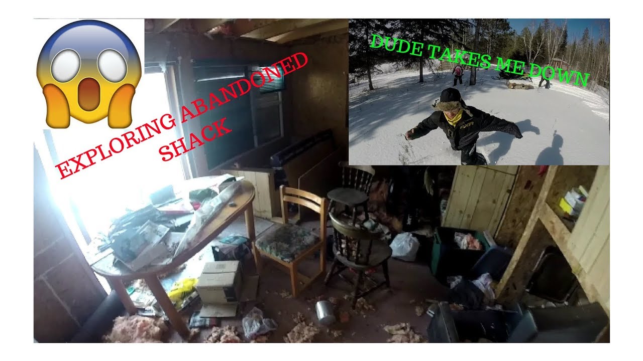 EXPLORING ABANDONED SHACK || SNOWMOBILE DITCH BANGING - YouTube