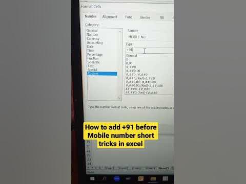 How to add +91 before mobile number short tricks in Excel #shortvideo #viral #excelshorttricks ...