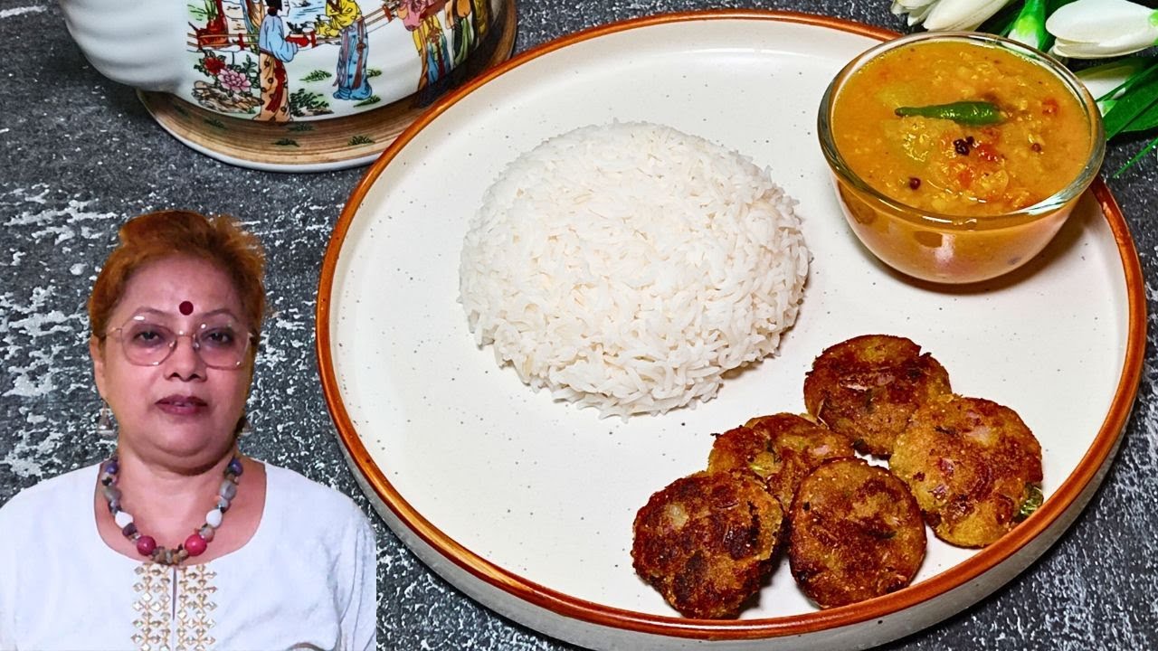 মেথি ফোরণে পেঁপে দিয়ে ডাল ও সাথে মিষ্টি আলু ও পোস্ত দিয়ে বড়া # Dal ...