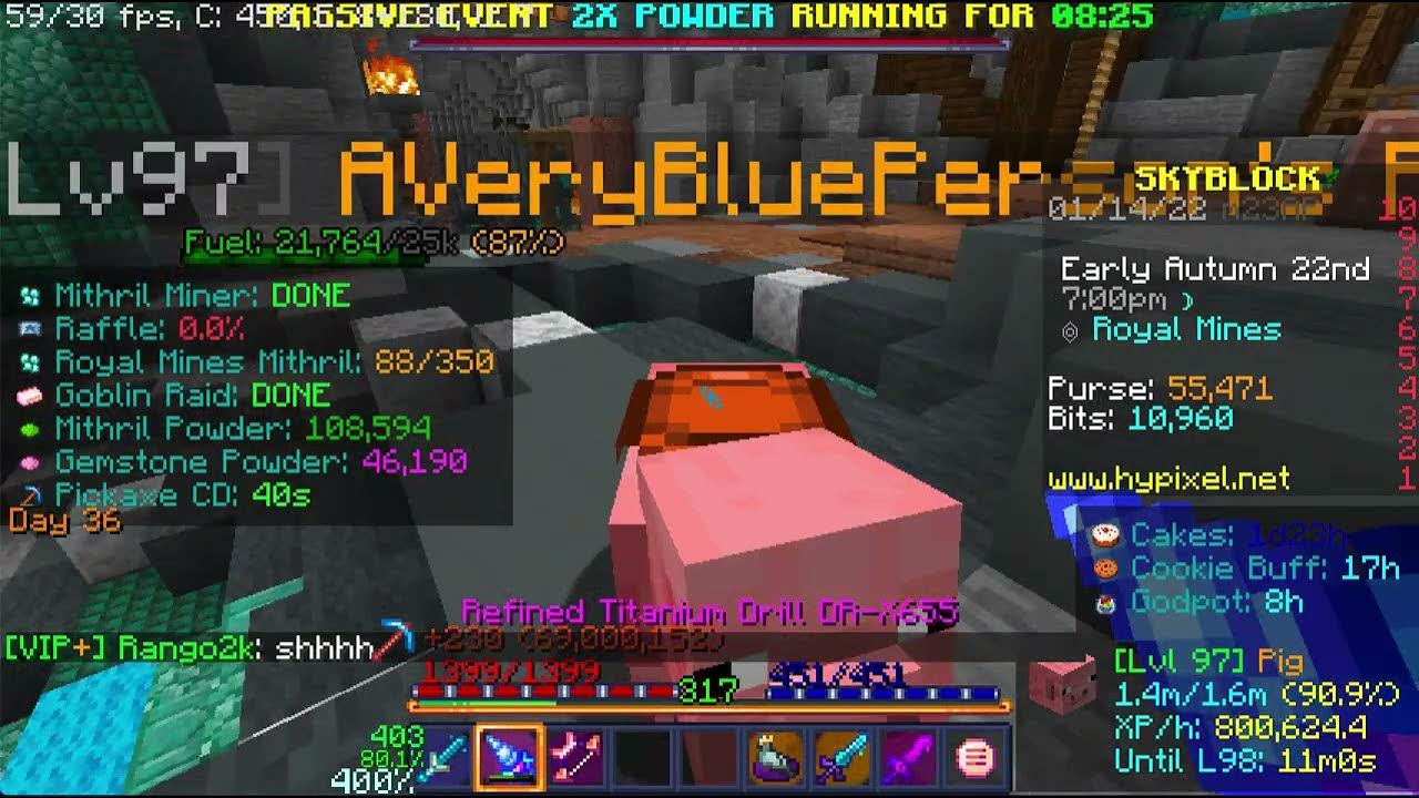 69M+ Overflow Mining Exp (Hypixel Skyblock) - YouTube