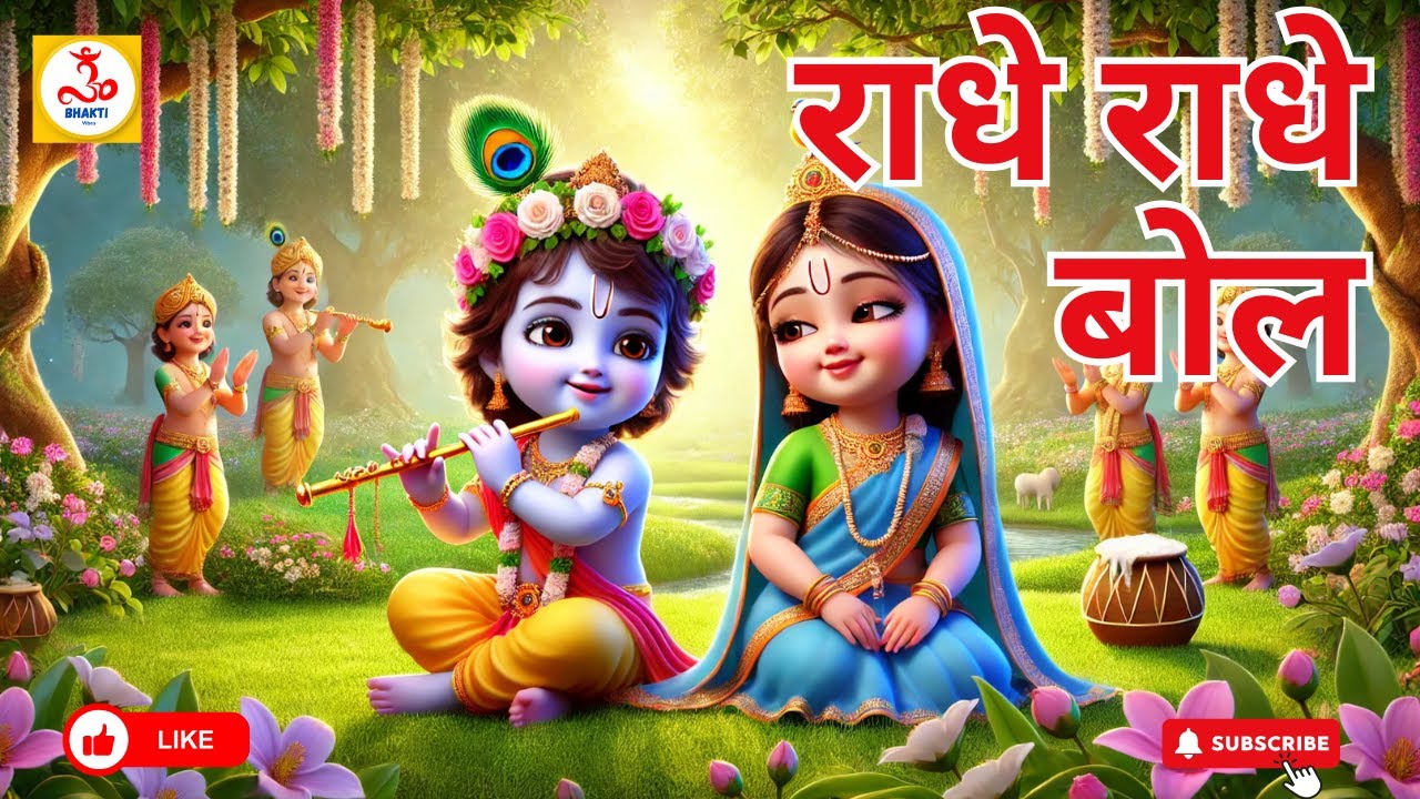 राधे राधे भजन | 3D Animated Devotional Song | Divine Raas Leela of ...