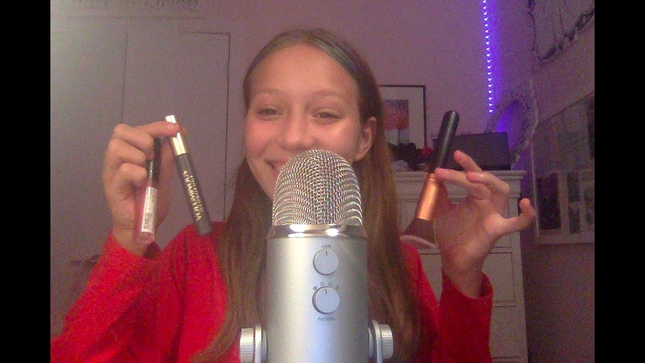 asmr makeup triggers || collab with purple asmr :) - YouTube