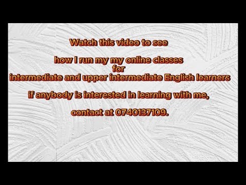 This is how I run my online classes for intermediate and upper intermediate English learners ...