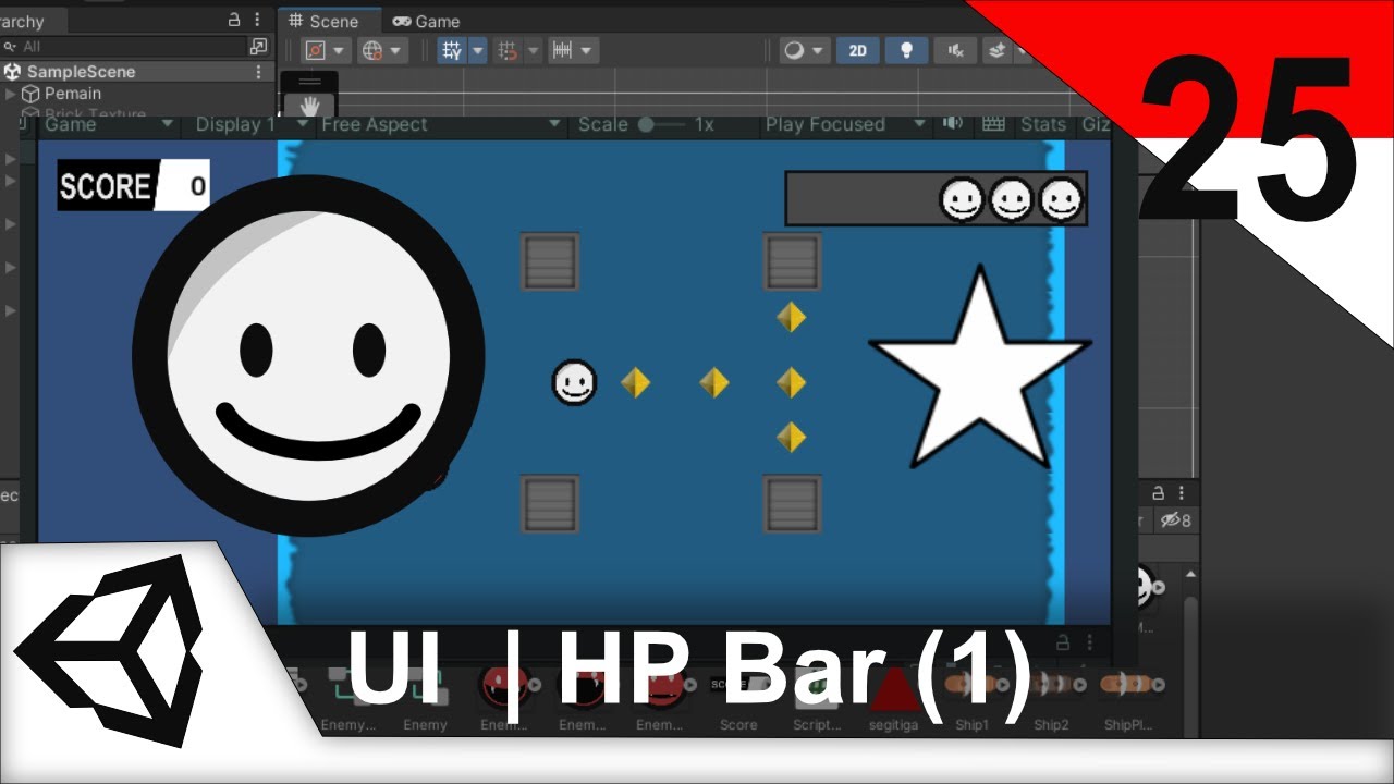 Unity 25 : HP Bar (1) | Struktur UI | Layout Group - YouTube
