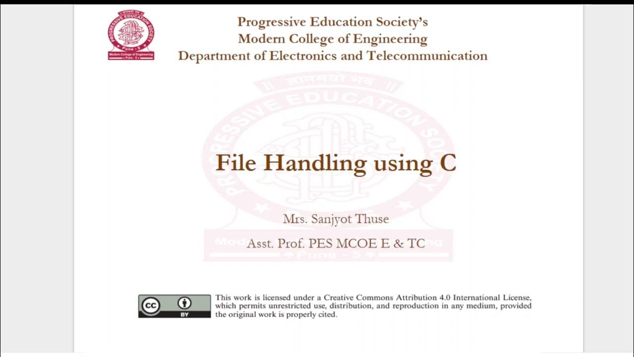 File handling using C - YouTube