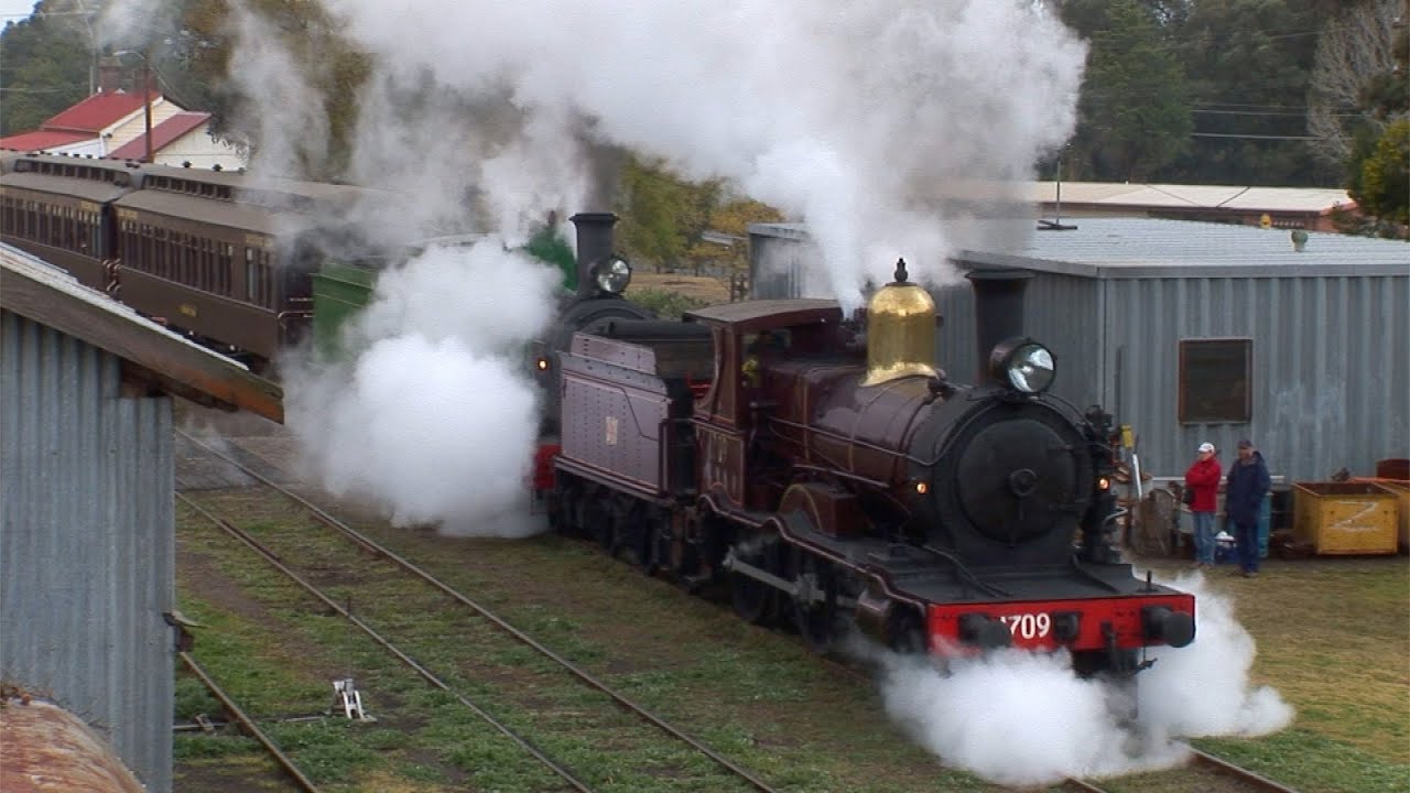 Australian steam locomotives 1709, 2705, 3112 & 3526 - Thirlmere ...