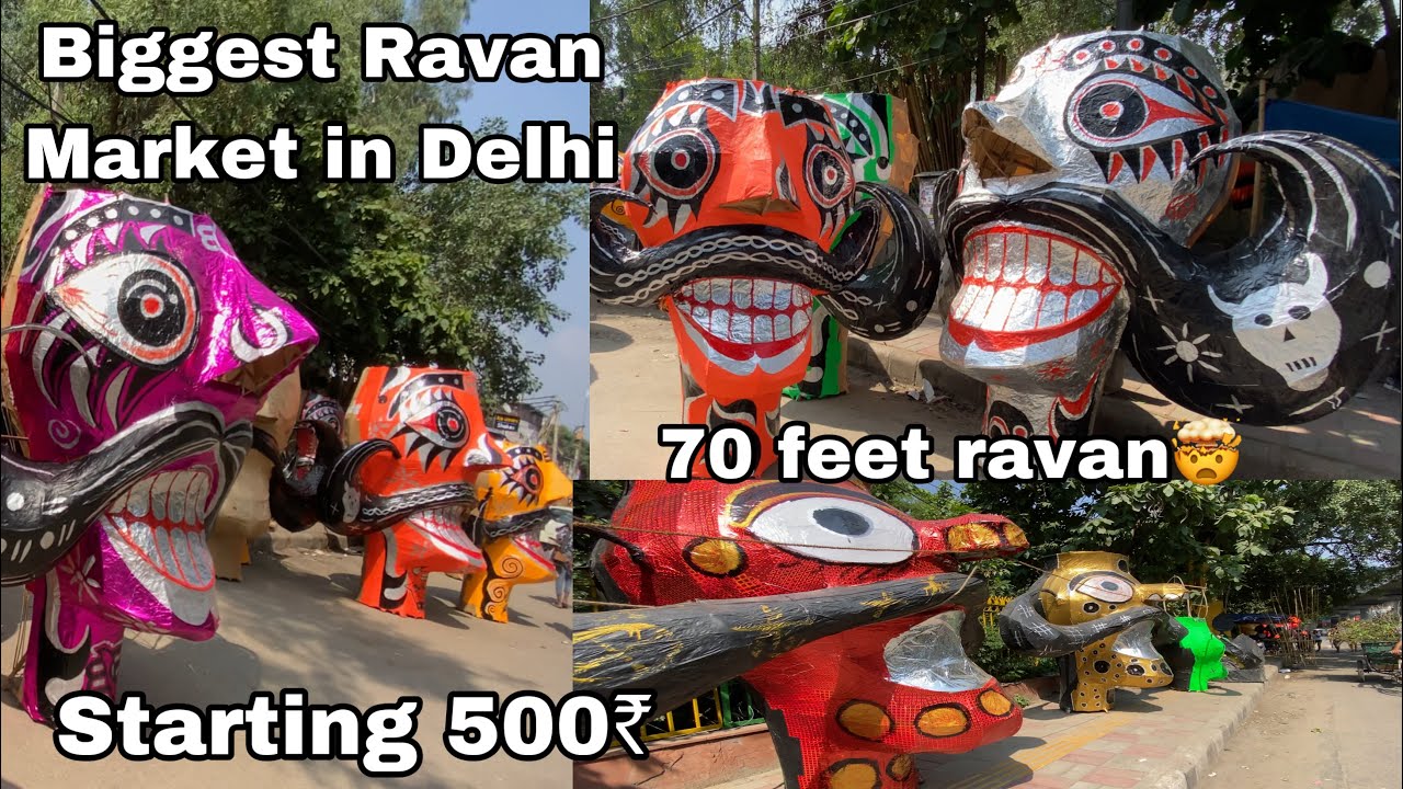 Biggest Ravan market in Delhi😍 || Tagore Garden Market || Dussehra 2022 ...