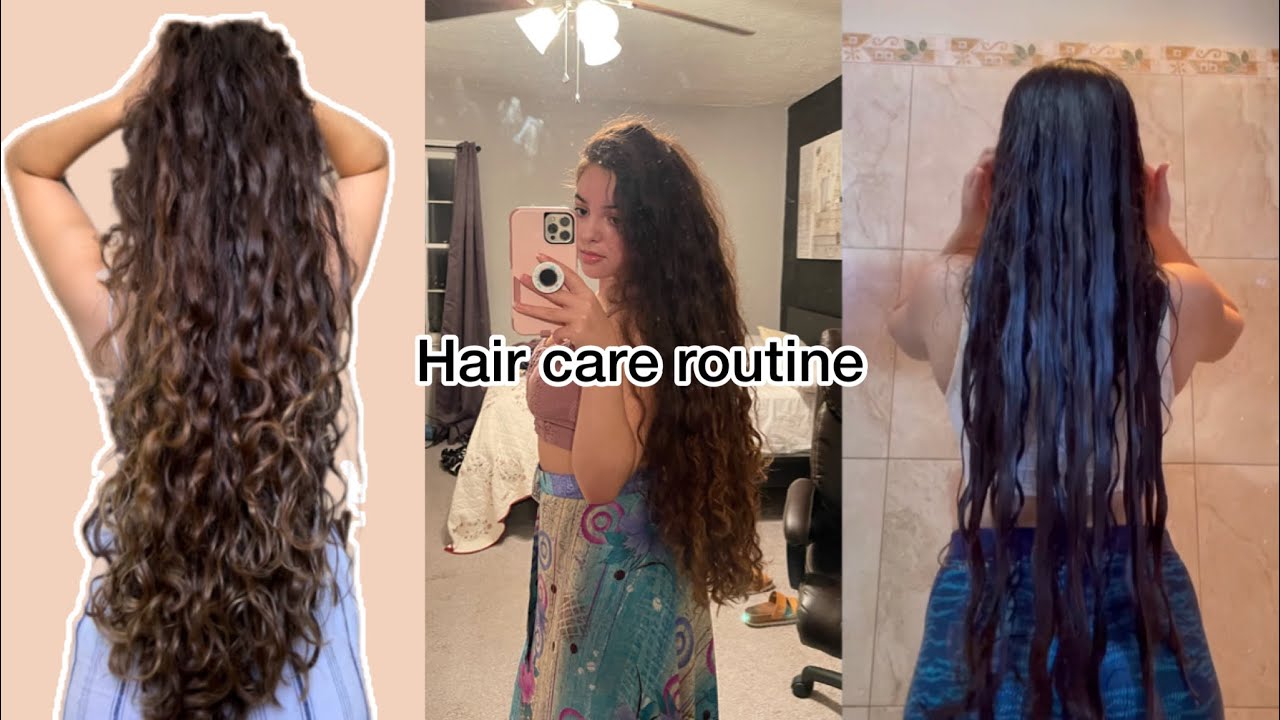 my hair care routine for long and healthy hair - YouTube