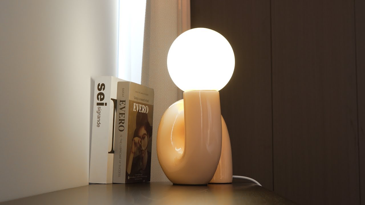 N Shape Table Lamp - Pink - YouTube