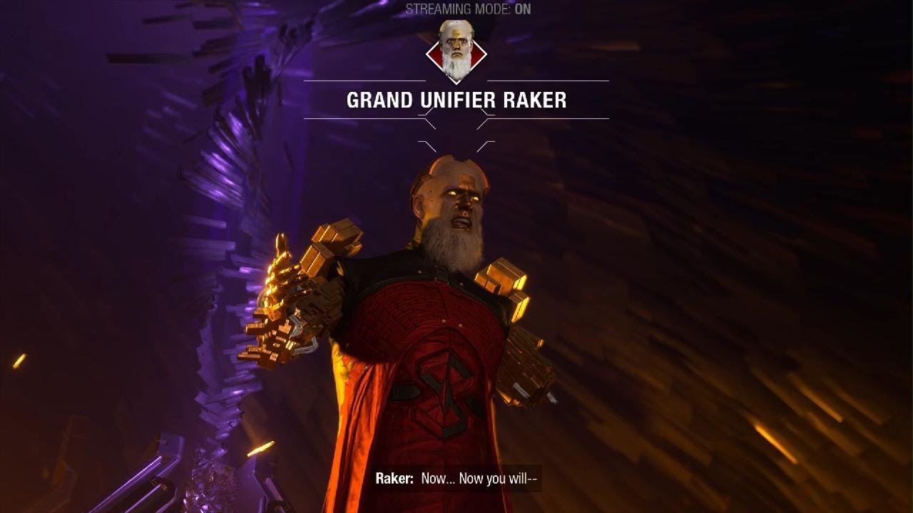 Marvel's Guardians of the Galaxy: Grand Unifier Raker Boss Fight - YouTube