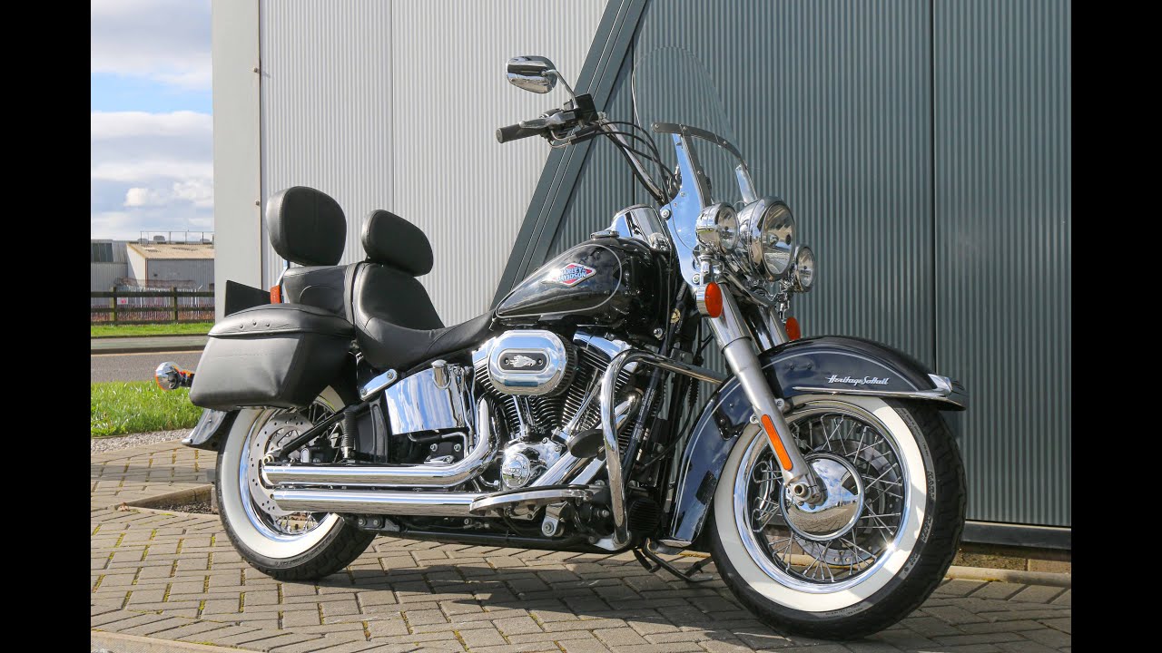 2013 Harley-Davidson FLSTC Heritage Classic 103 in Vivid Black - YouTube