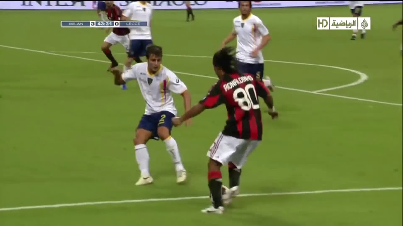 Ronaldinho crazy elastico & rabona vs Lecce HD - YouTube