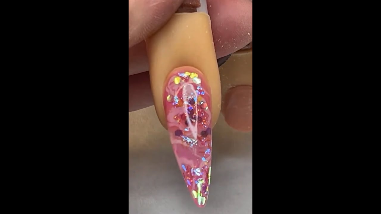 Beginner Gel Nail Techniques | Psychedelic Marble Gel Nail Art Tutorial ...