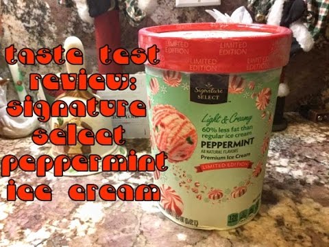 Taste Test Review: Signature Select Peppermint Ice Cream - YouTube